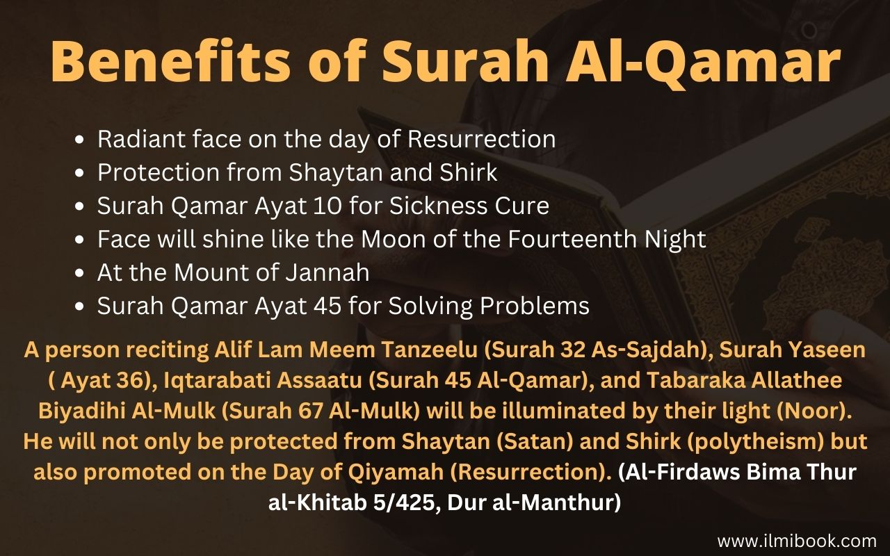 Benefits of Surah Al Qamar | Face Beauty & Sickness | Ilmibook